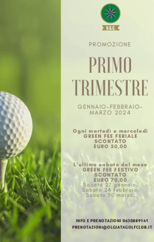 Giocare a golf: le promozioni 2024 dell'Olgiata Golf Club